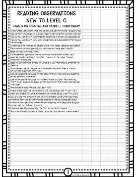 Kindergarten level A-C reading skills checklist - The Primary Parade