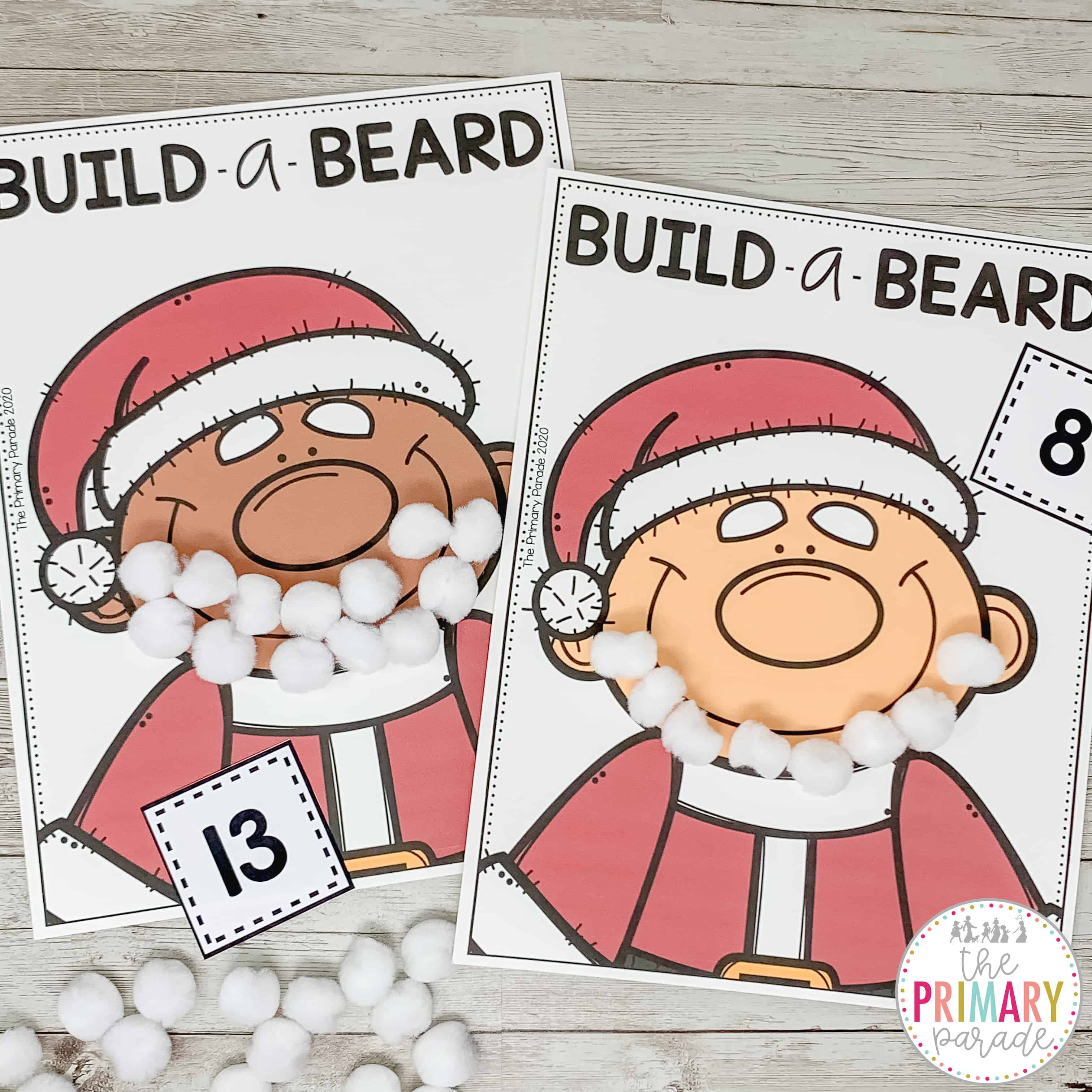 Free Printable Build a Santa Christmas Worksheet - The Primary Parade