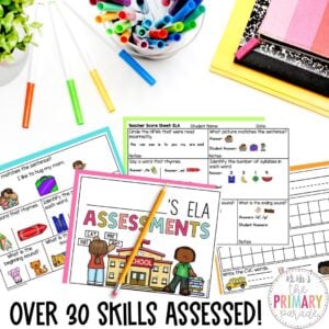Kindergarten Beginning of Year Assessment (Free Checklist)