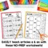 Free Printable A An Worksheets for Kindergarten