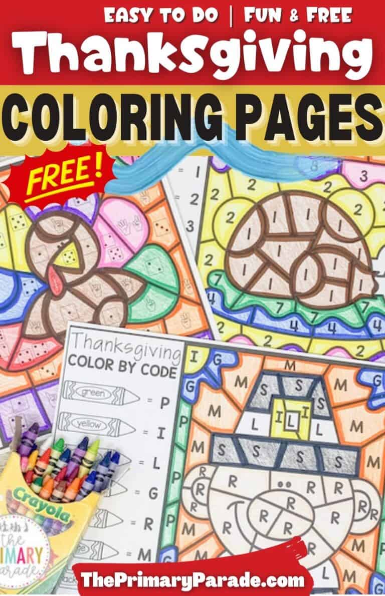 Free Printable Thanksgiving Coloring Pages for Kids - The Primary Parade