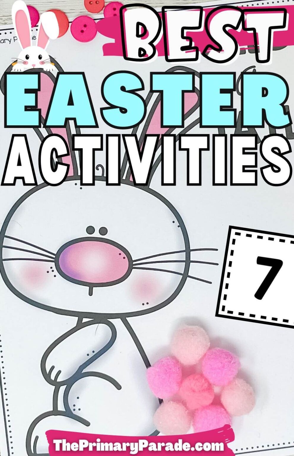 A Easter Bunny Tail Printable Craft - The Primary Parade