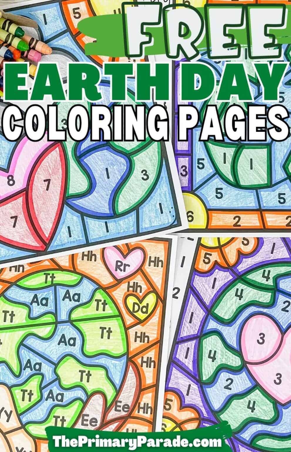 Free Color-by-Number Pages for Earth Day - The Primary Parade