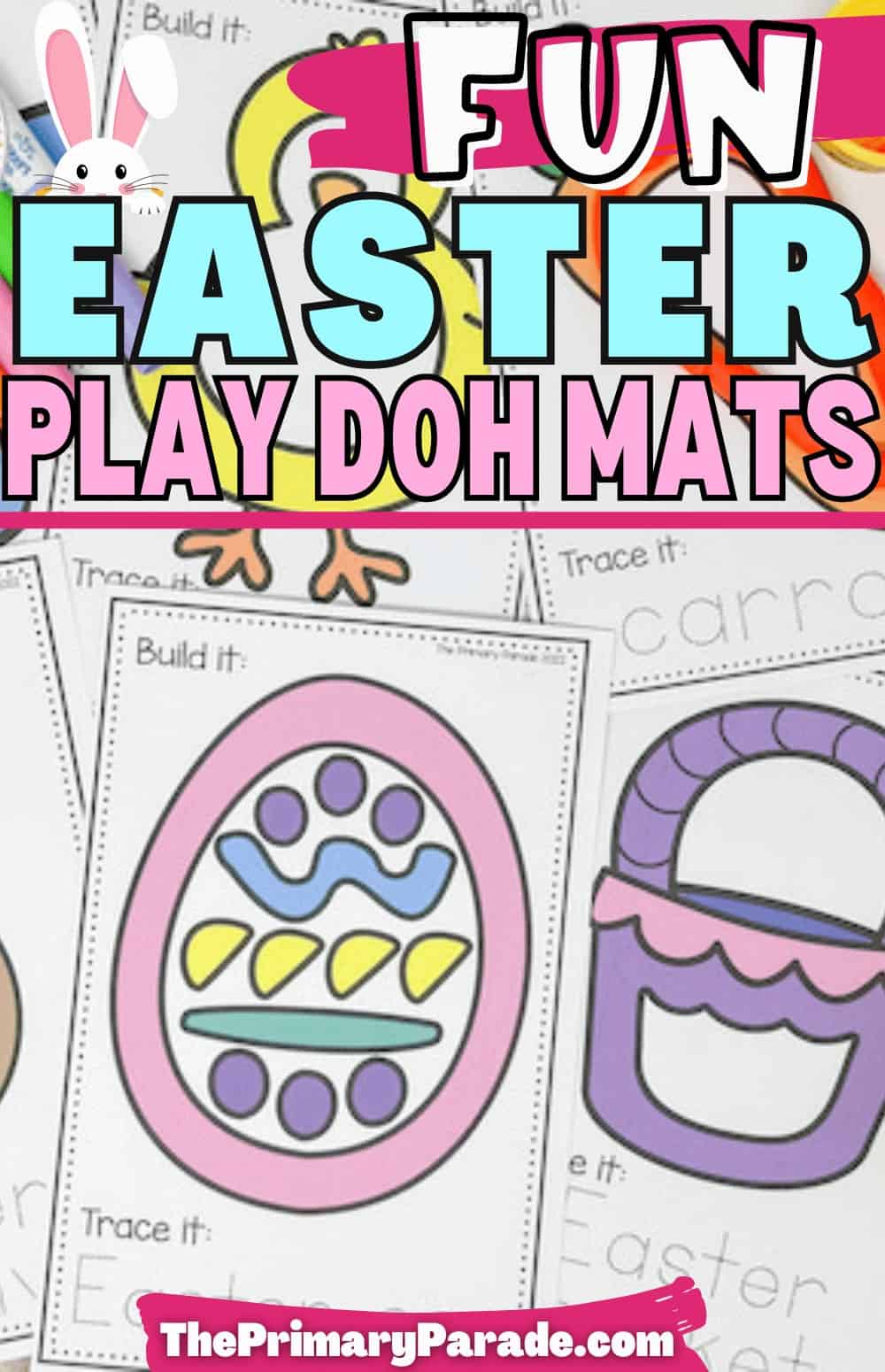 Fun Easter Play Dough Mats for Kids - The Primary Parade
