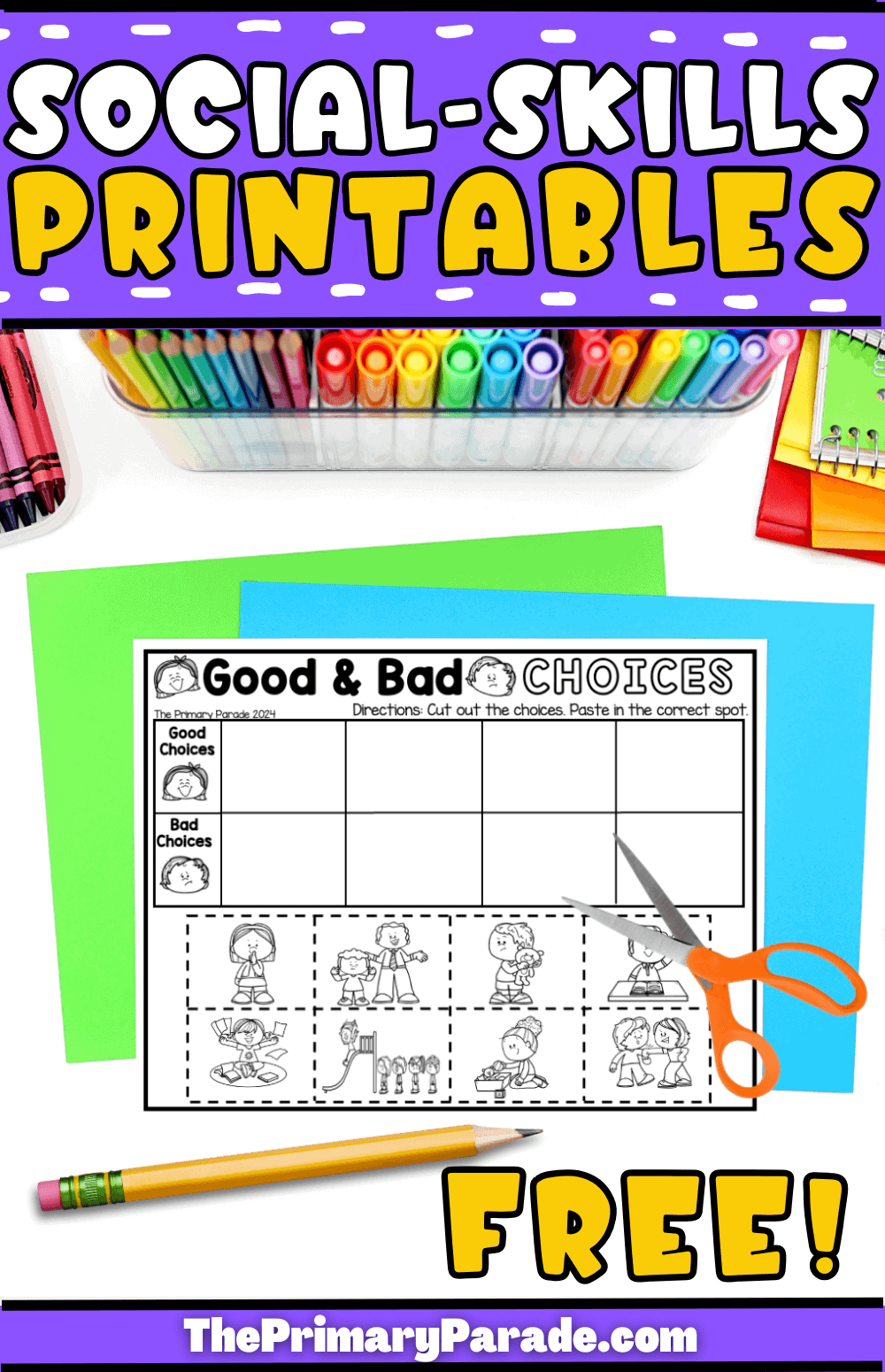 Free Social Skills Sorting Worksheets - The Primary Parade