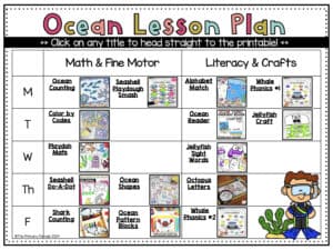 Ocean Theme Fine Motor Activities for Preschool and Kindergarten - The ...